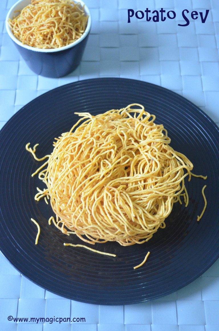 Potato Sev – Aloo Sev Recipe