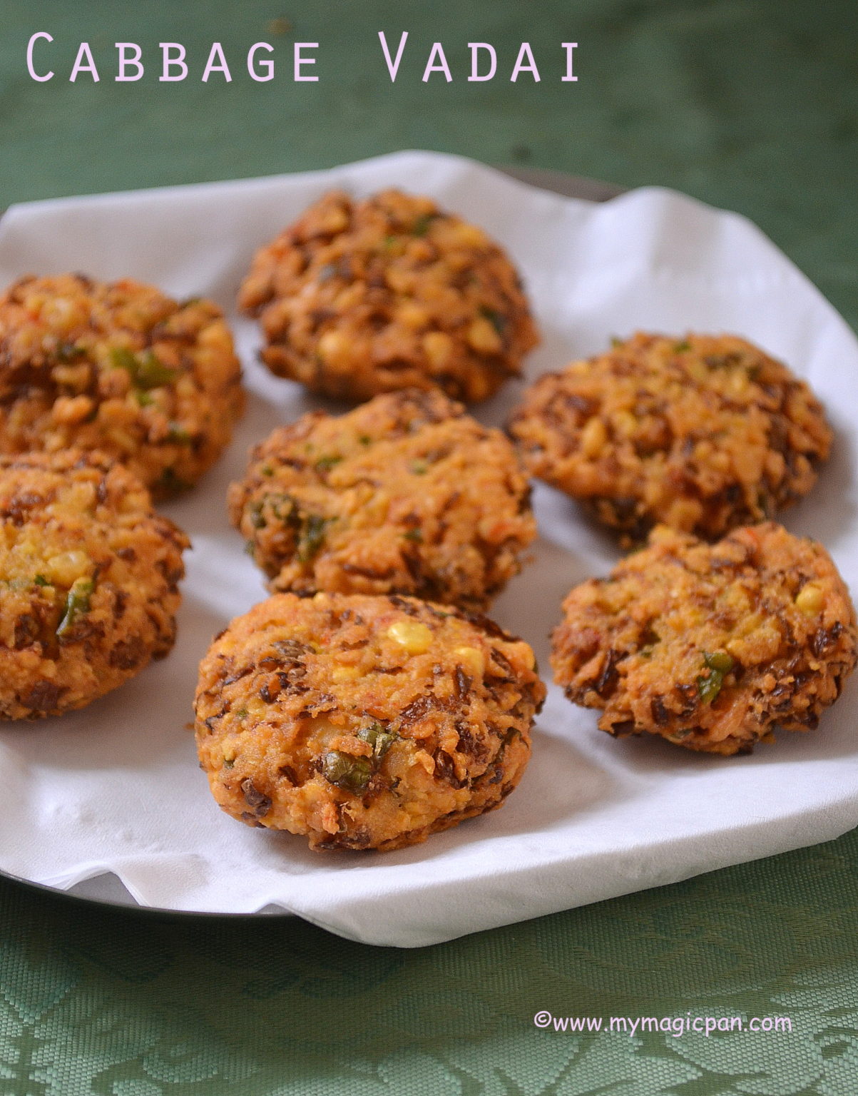Cabbage Vada | Cabbage Vadai | Cabbage Dal Vada