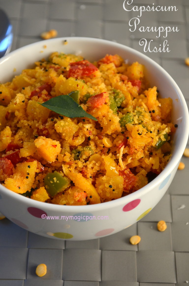 Capsicum Paruppu Usili – Bell Pepper Usili