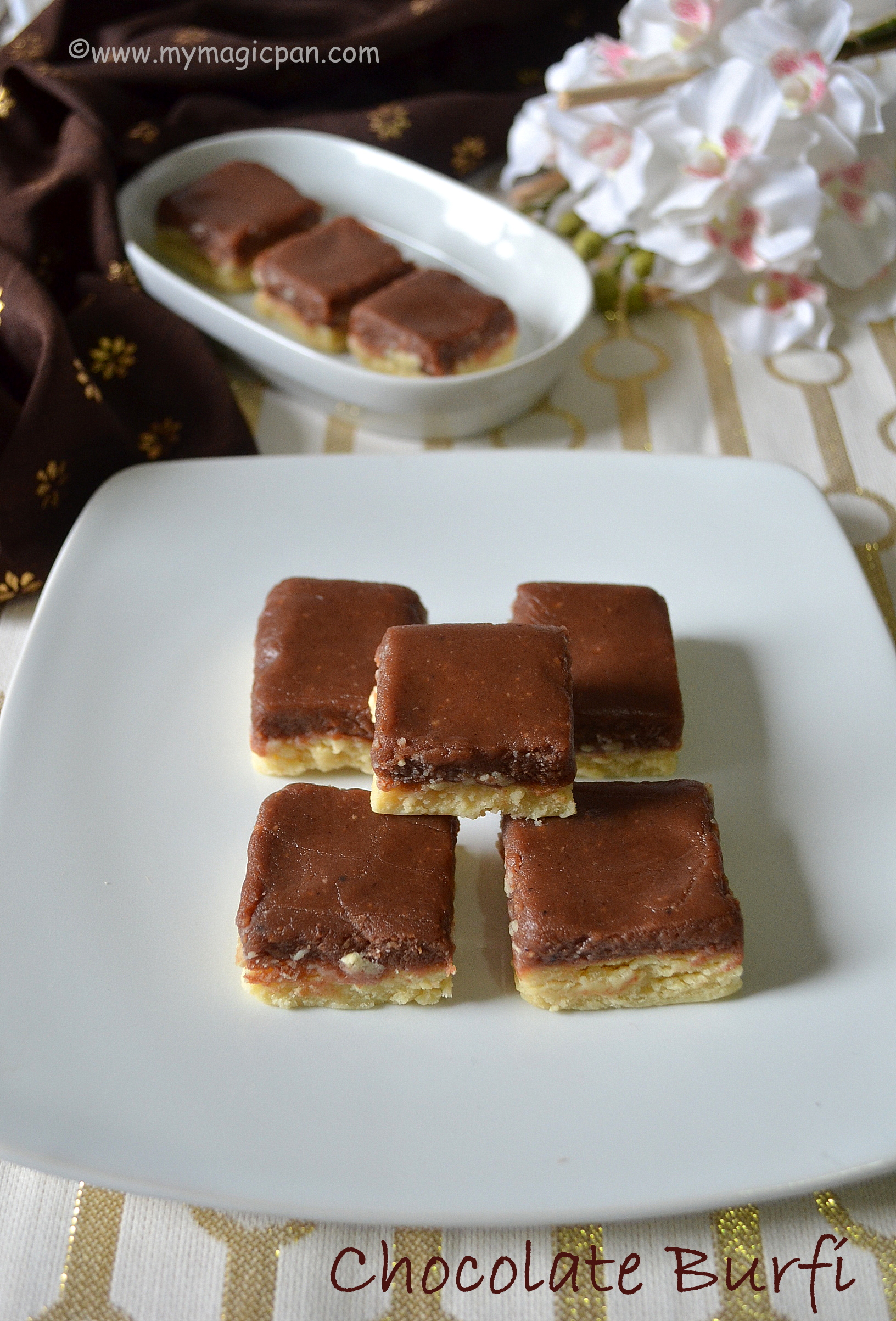 Chocolate Burfi – Double Layer Burfi