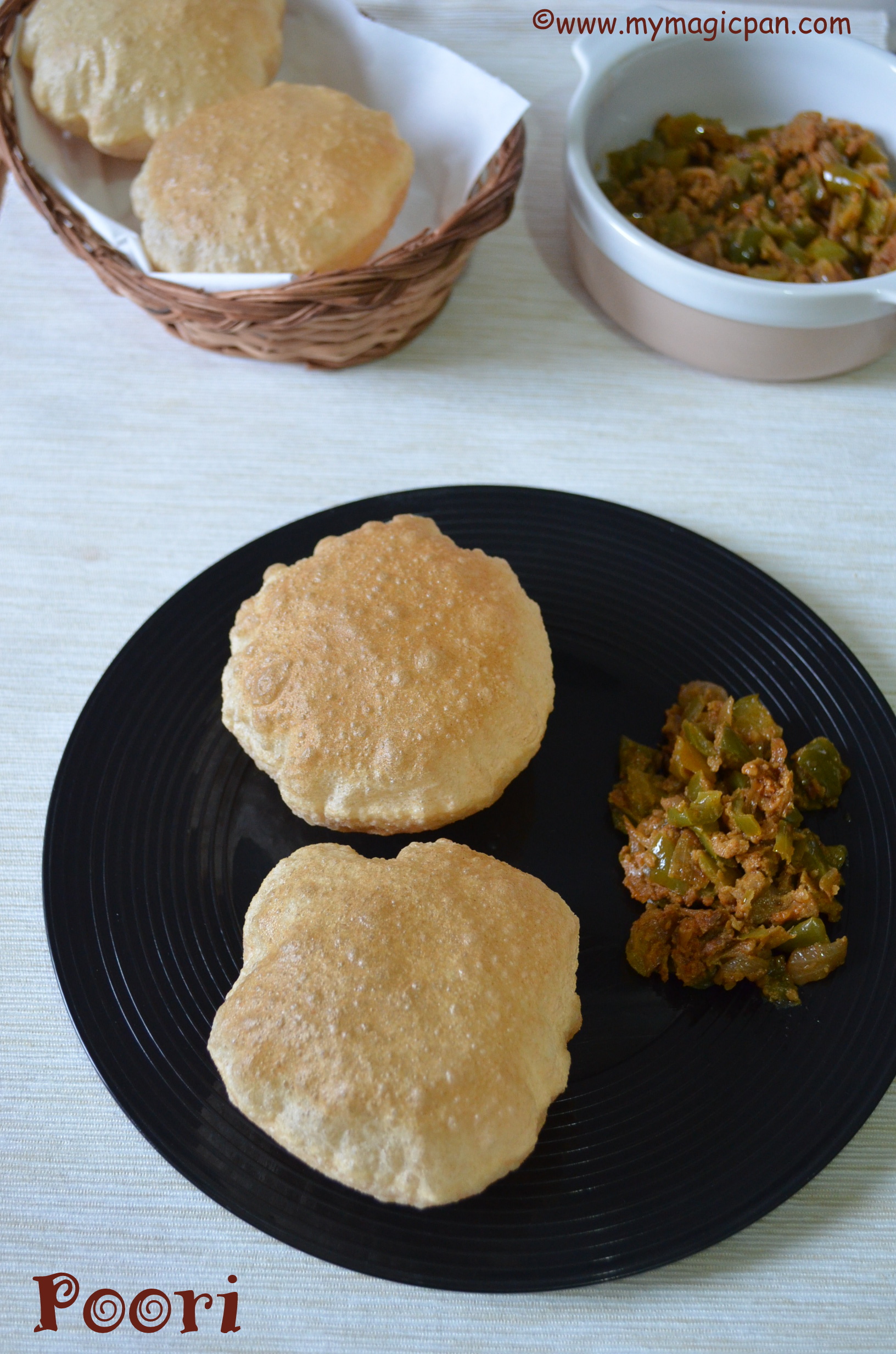 Poori – Puri – How to make puffy Poori