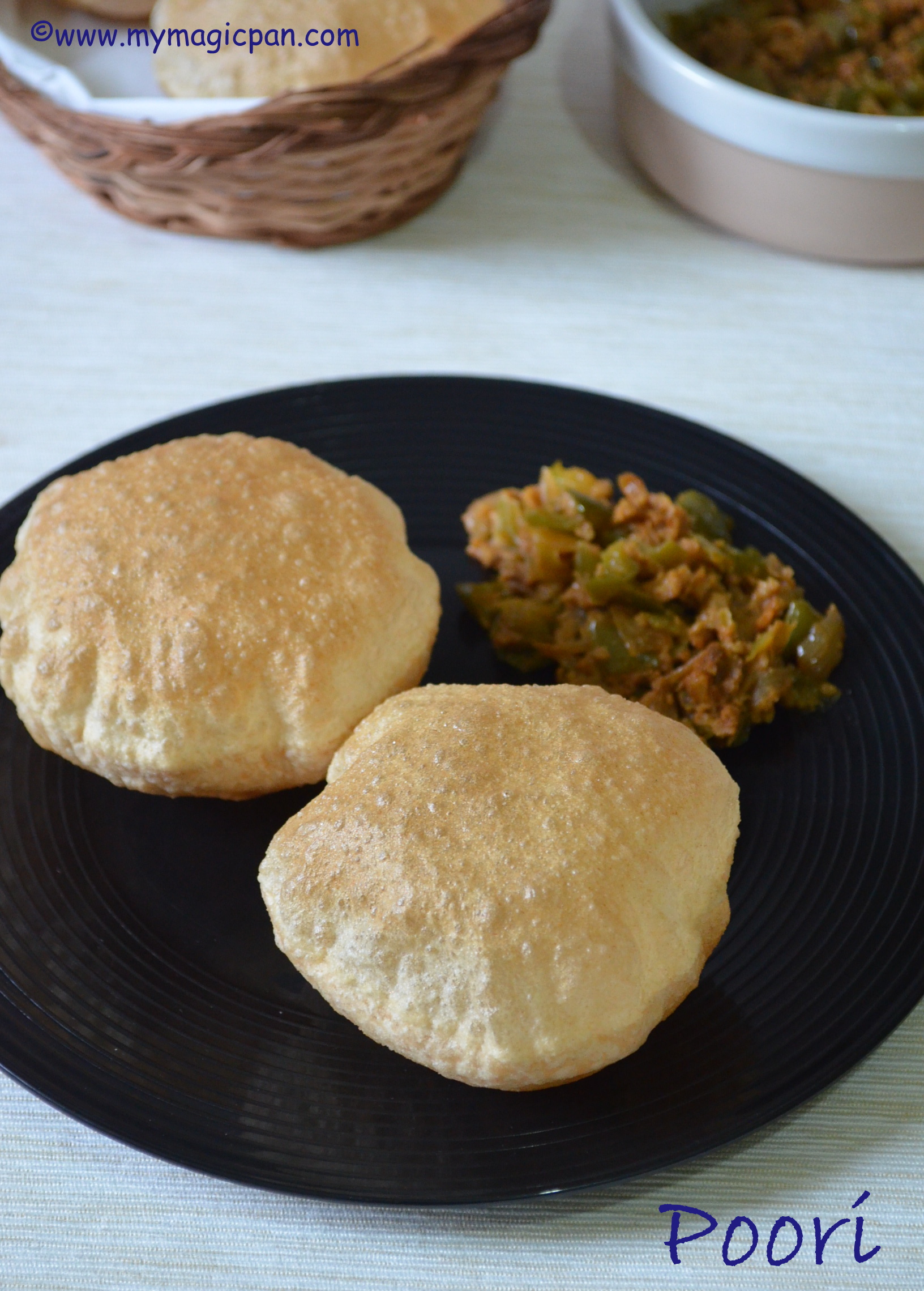 Poori – Puri – How to make puffy Poori