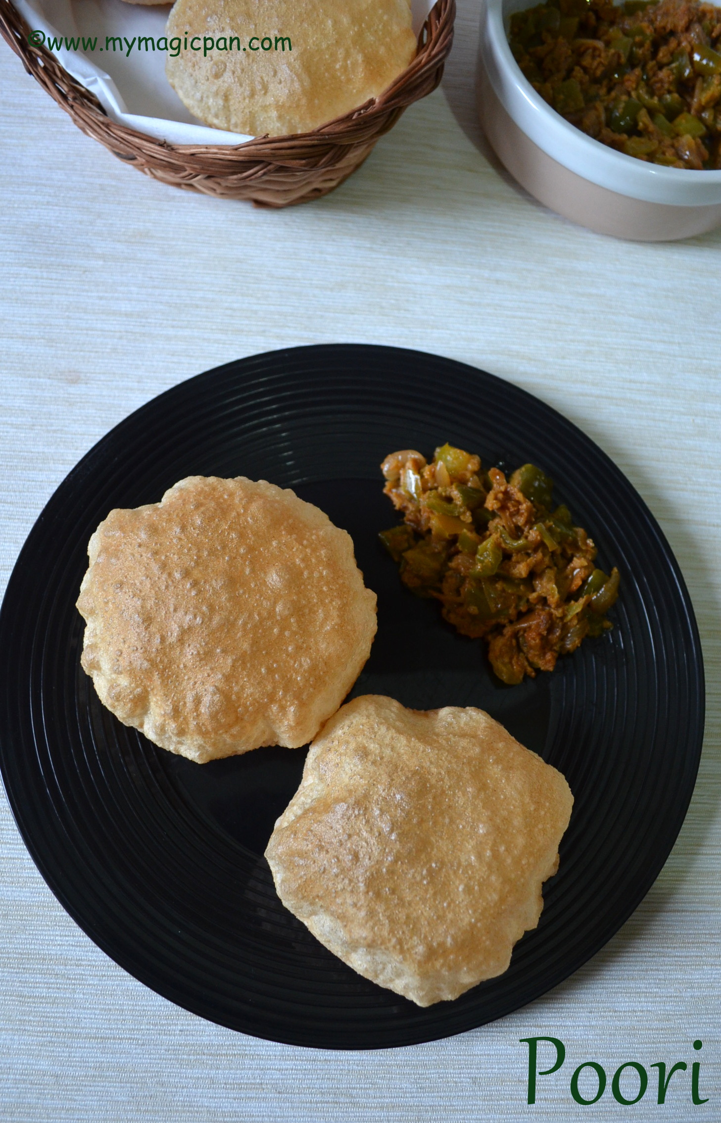 Poori – Puri – How to make puffy Poori