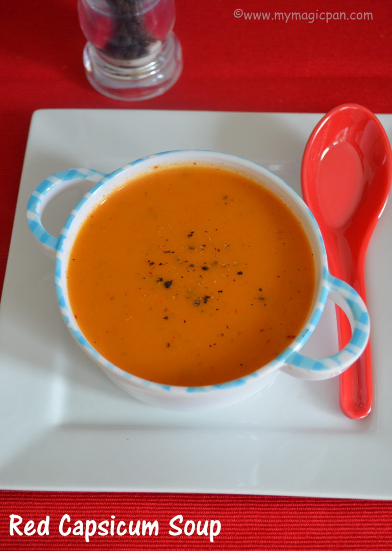 Red Capsicum Soup – Roasted Capsicum Soup