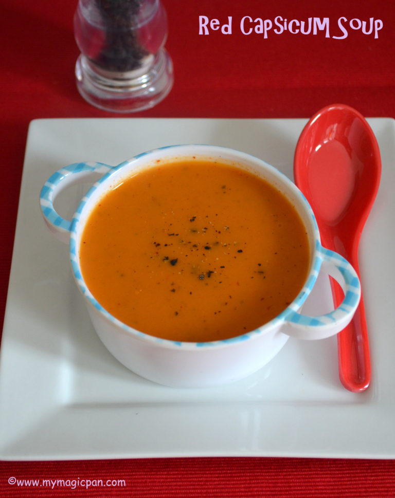 Red Capsicum Soup – Roasted Capsicum Soup