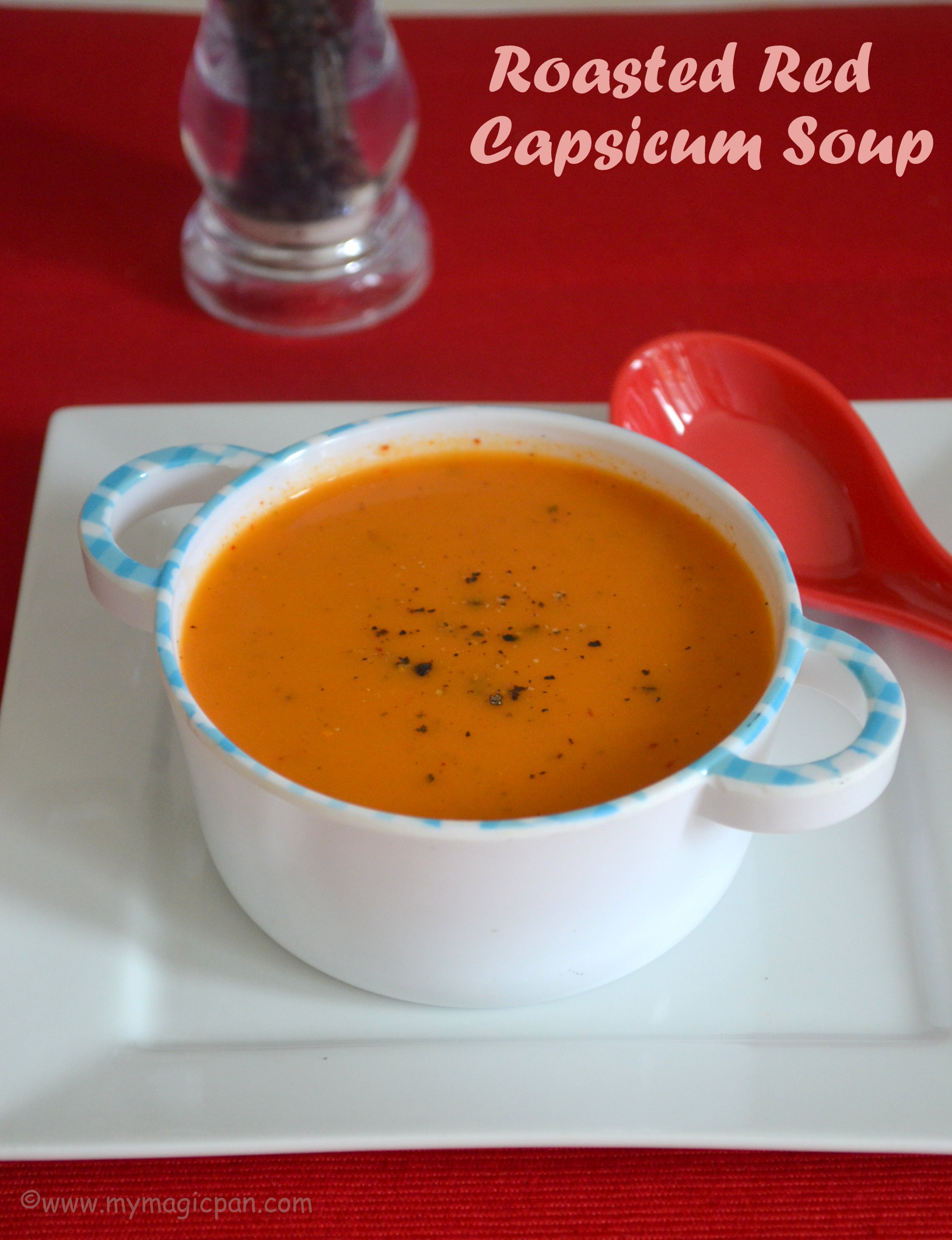 Red Capsicum Soup – Roasted Capsicum Soup