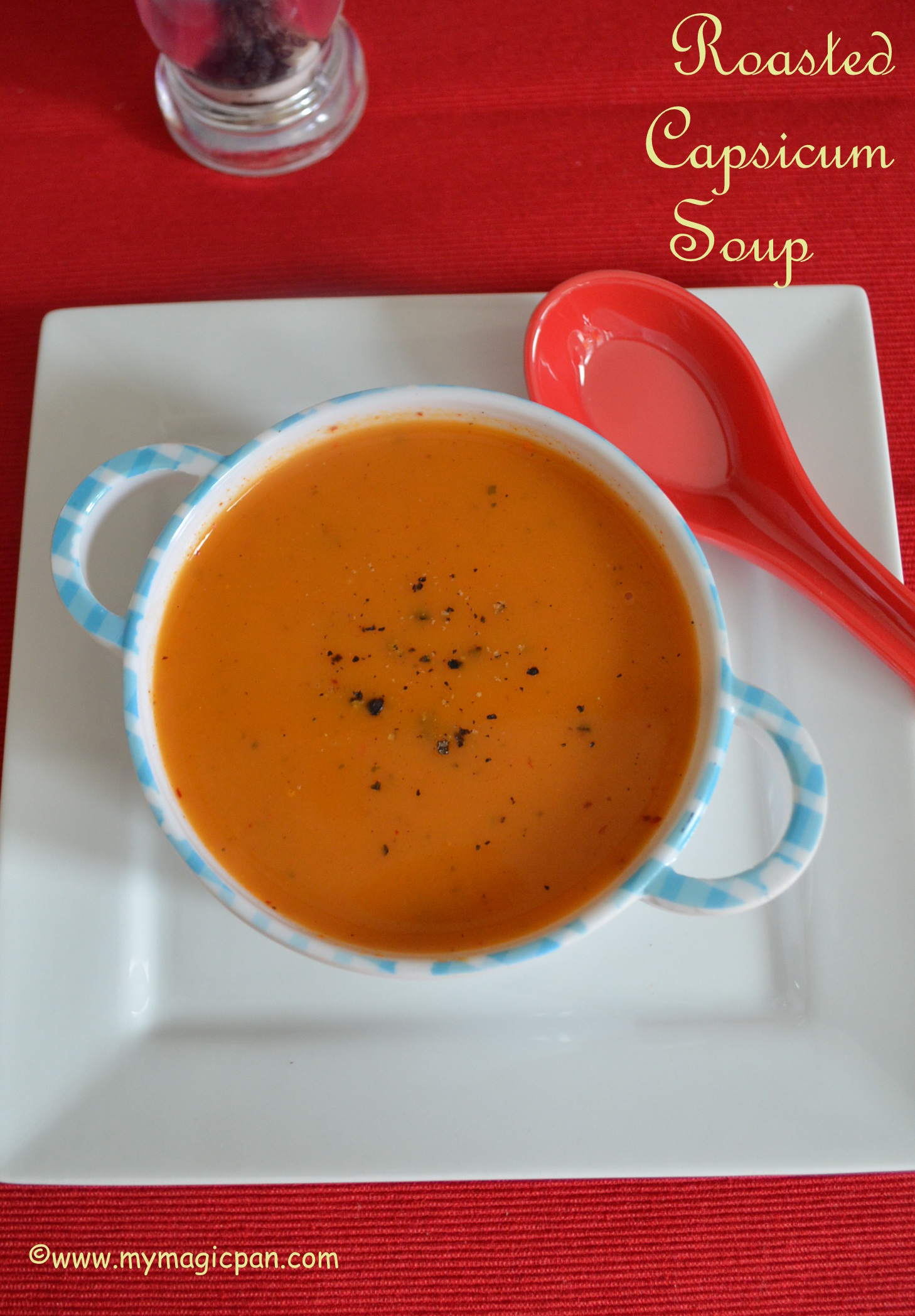 Red Capsicum Soup – Roasted Capsicum Soup