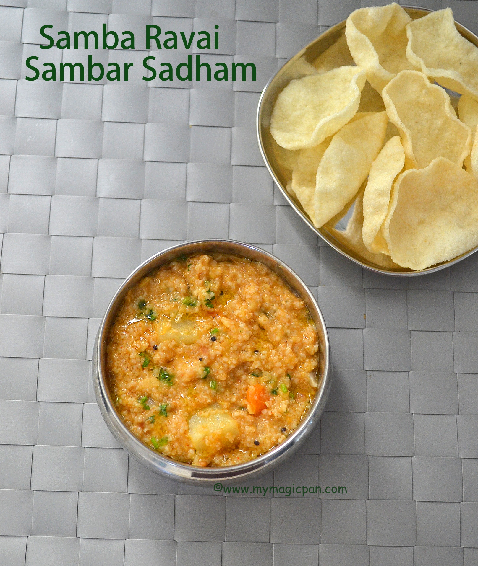 Godhuma Rava Sambar Sadham – Broken Wheat Sambar Sadam