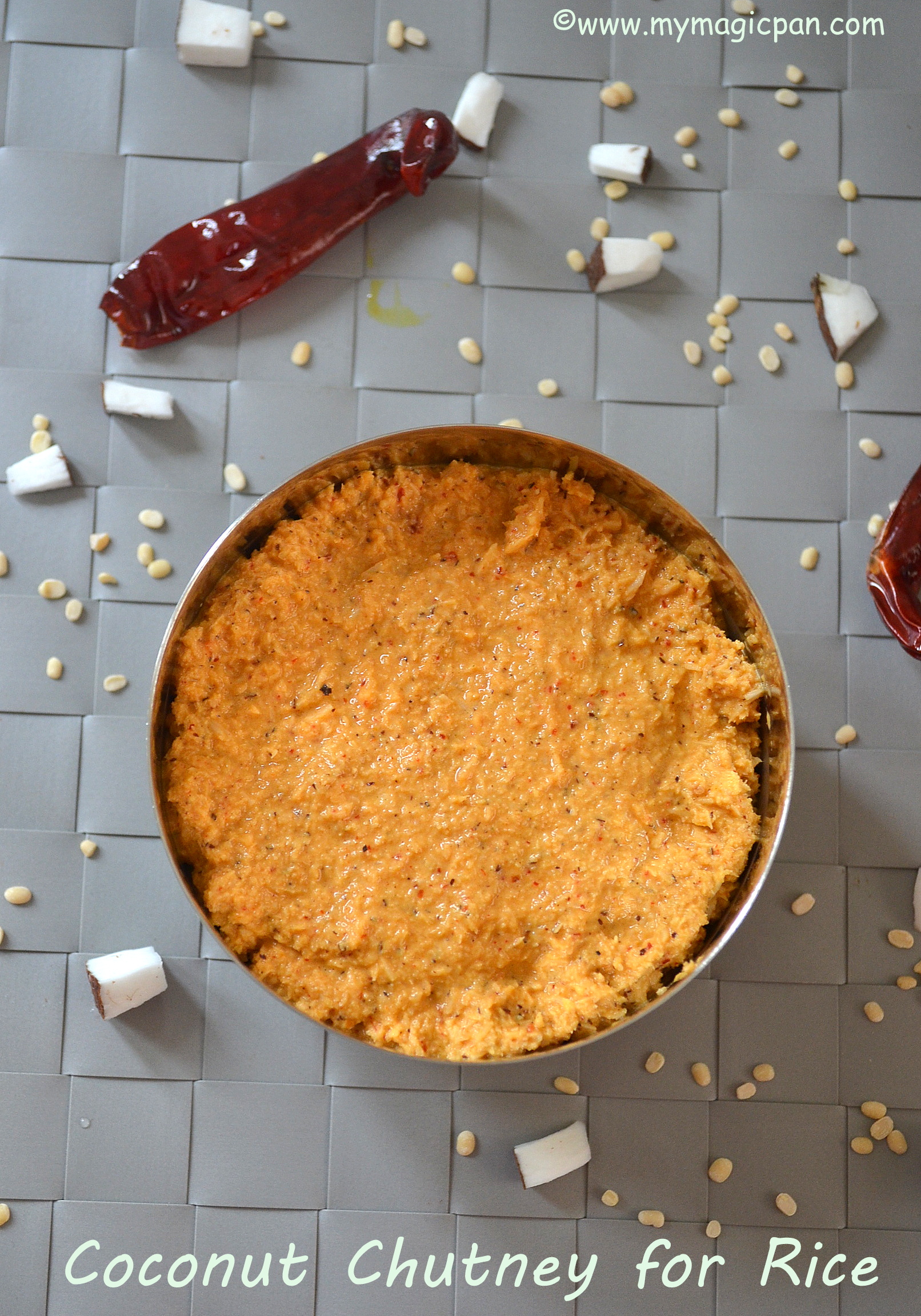 Thengai Thogayal for rice – Coconut Thuvayal