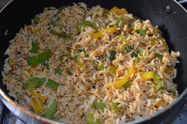 Capsicum Rice – Capsicum Masala Rice