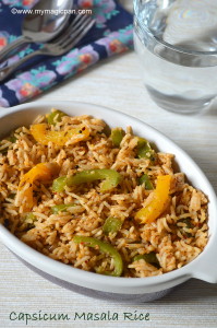 Capsicum Rice – Capsicum Masala Rice