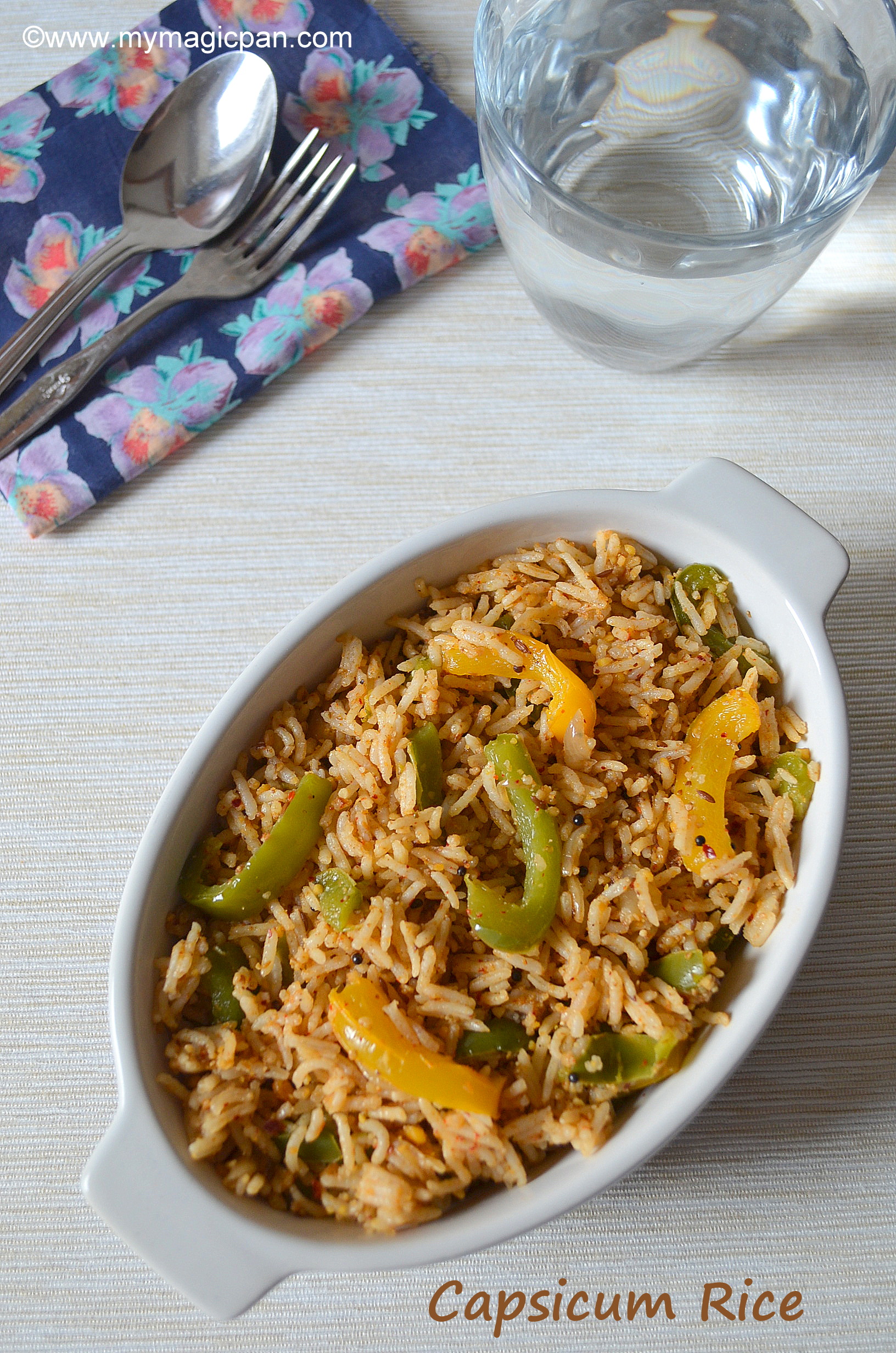 Capsicum Rice – Capsicum Masala Rice